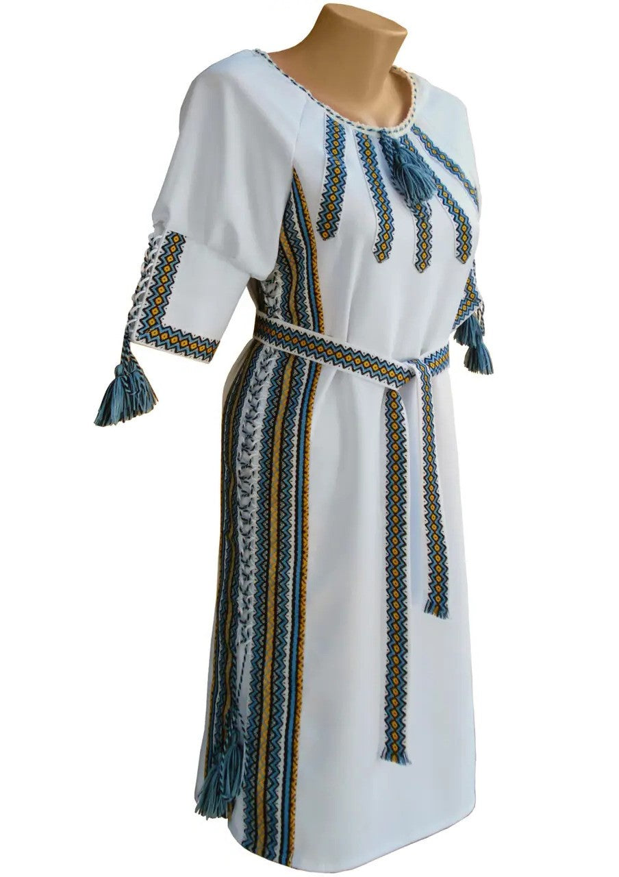 Traditional summer Ukrainian embroidered dress – NaturalStep