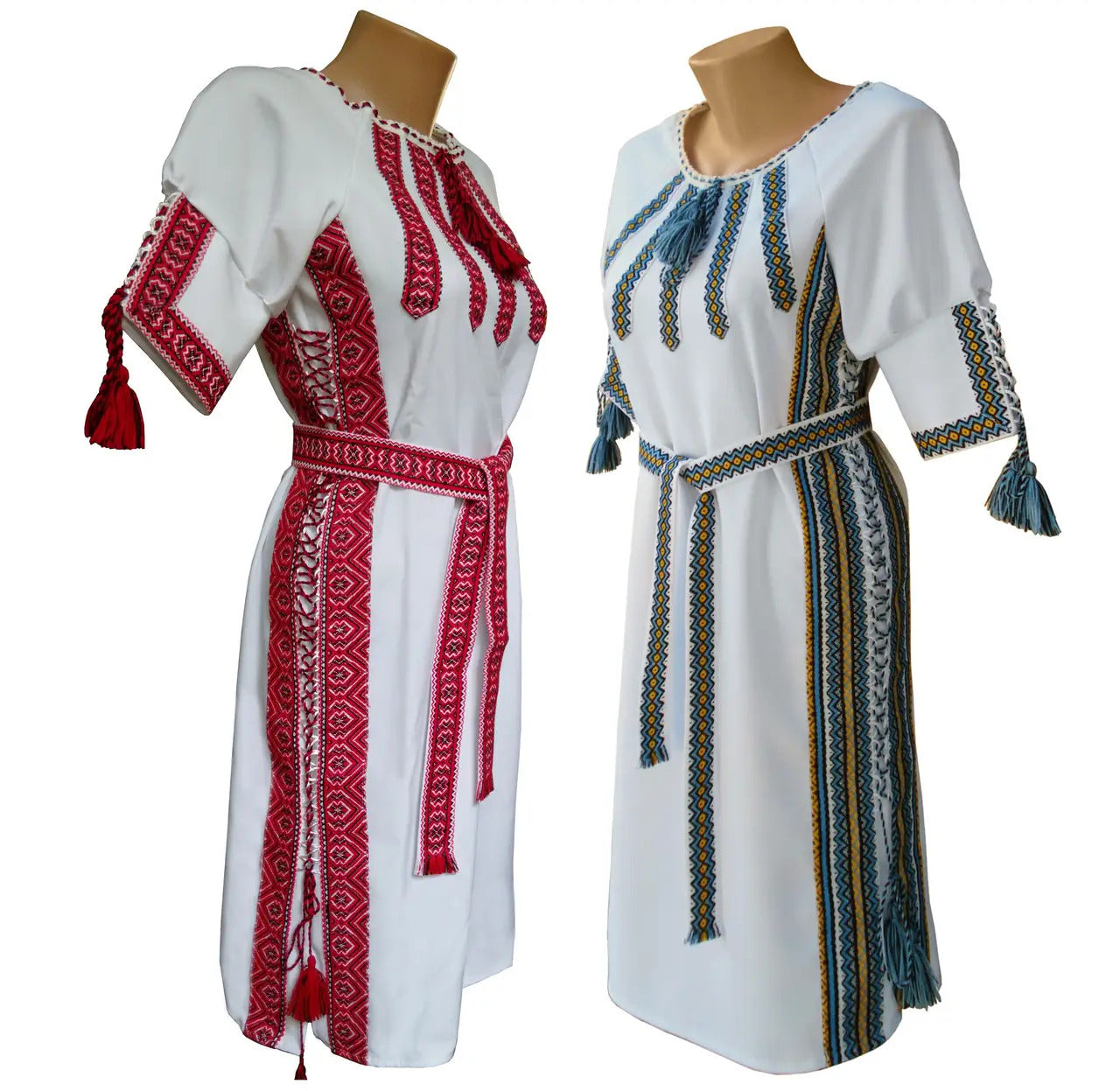 Traditional summer Ukrainian embroidered dress – NaturalStep
