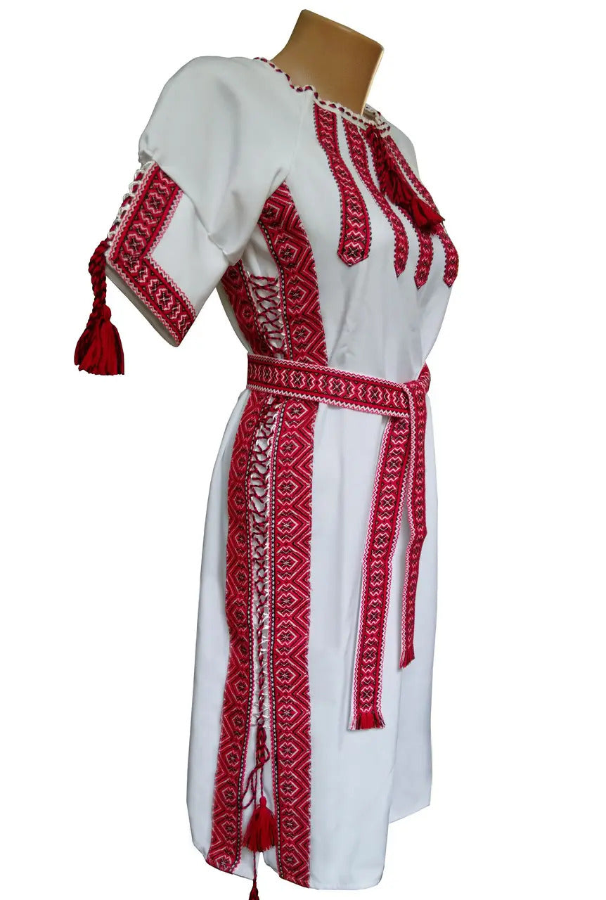 Traditional summer Ukrainian embroidered dress – NaturalStep